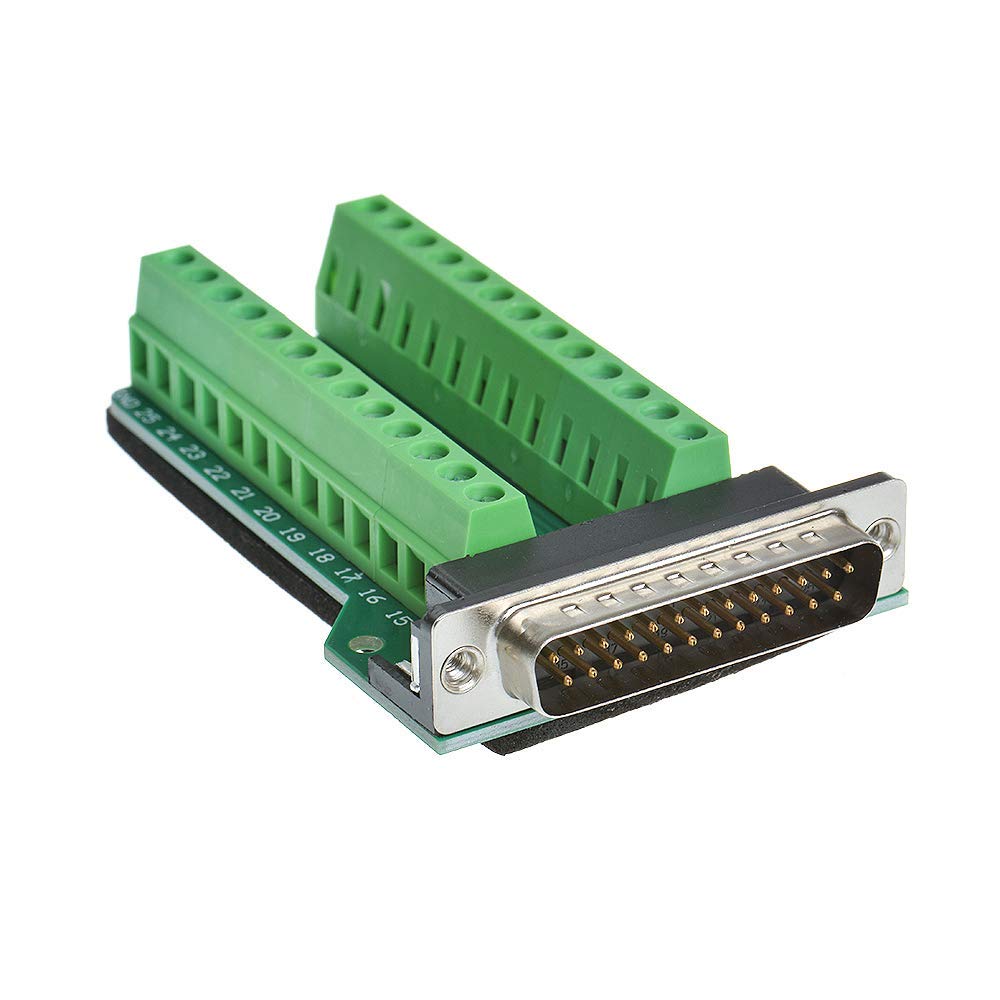 Amazon.co.jp: ANMBEST DB25ソルダーレスRS232D-SUBシリアルから25ピンポート端子オスアダプターコネクター ...