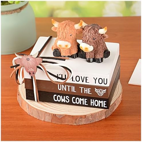 Amazon.com: Vercraft 3 Pcs Highland Cow Tiered Tray Decor Mini Highland ...