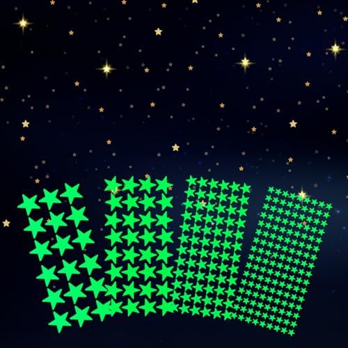 Amazon.com: 554pcs Glow in The Dark Stars for Ceiling Star Decals ...