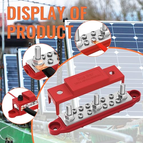 Snapklik.com : Joinfworld Power Distribution Block 12V Bus Bar 250A 5/ ...