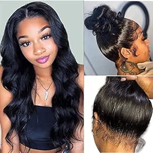 Amazon.com: Umeiw Body Wave 360 Lace Front Wigs Human Hair Pre Plucked Wigs for Black Women ...