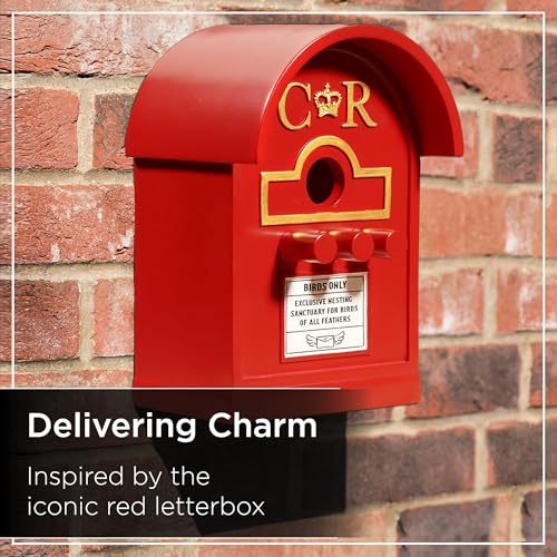 Wrenbury Post Box Bird House for Small Birds - Hanging Nesting Bird ...