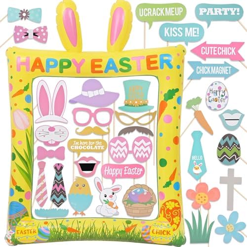 Amazon.com: The DaPai Giant Easter Inflatable Photo Frame & Props Set ...