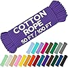Amazon.com: TECEUM Cotton Rope 3/16” (5 mm) – 100 FT – Strong All ...