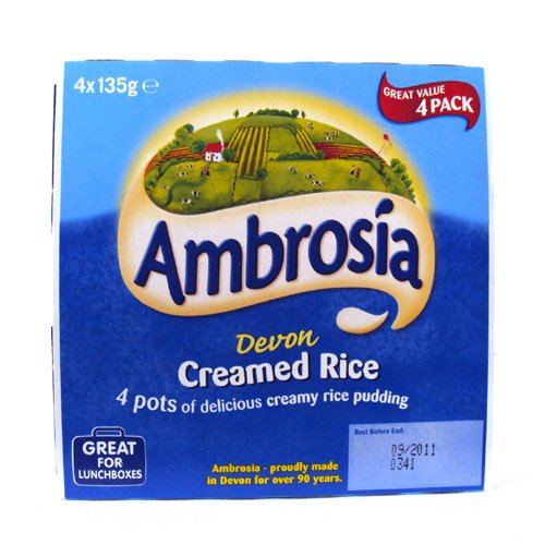 Amazon.com : Ambrosia Creamed Rice Pudding 4x135g 540g : Grocery ...