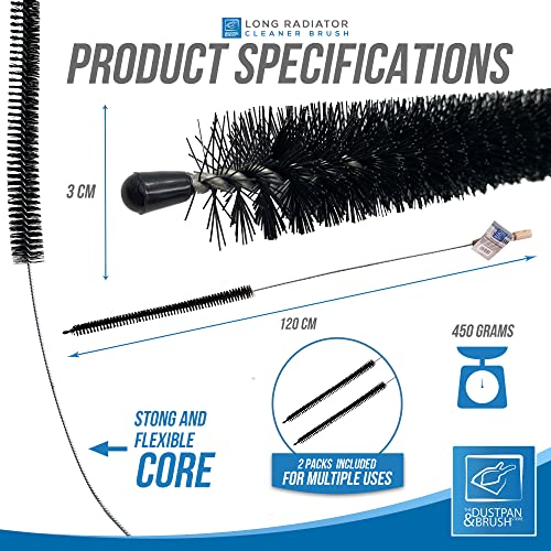 Pack of 2 Radiator Brush, 120cm Long Reach and Flexible Radiator ...