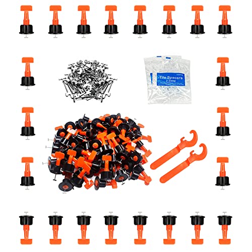 100 Packs Tile Leveling System Kit, Reusable Tiling Leveling System for ...