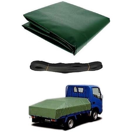 Amazon | トラックシート 4号 ブラック 2.66m×4.6m エステル帆布 2tトラック 2tロングトラック | 幌・サントップ | 車＆バイク