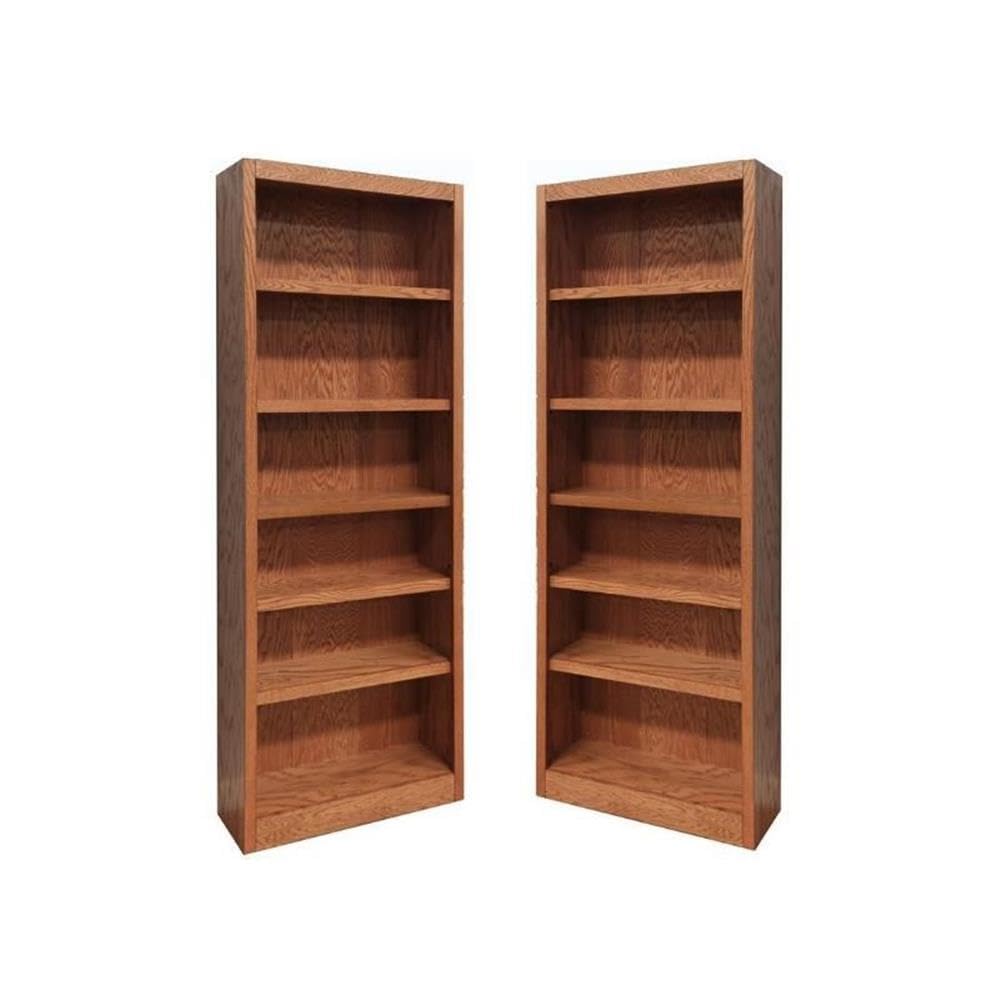 Amazon.com: Home Square Solid Wood 84" Bookcase Set with Six Shelf, Set ...
