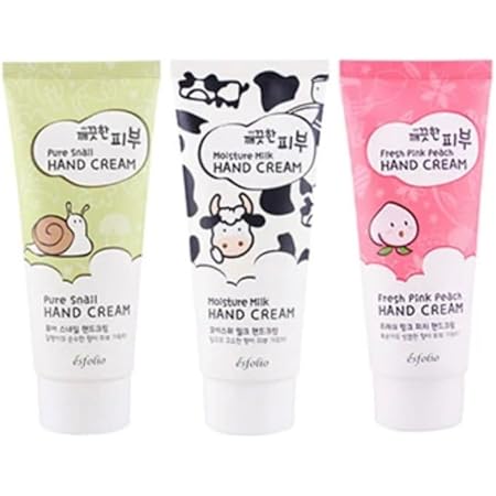 Amazon.com : esfolio Moisturizing Hand Cream [set of 3] Pure Snail ...