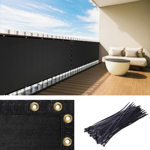 Amazon.com : Patio 3' x 15' Balcony Privacy Screen Apartment Railing ...