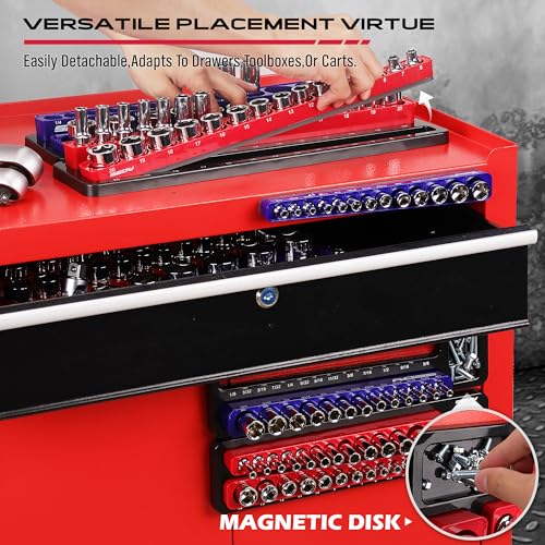 Snapklik.com : Magnetic Socket Holder Organizer Set: 6-Piece Detachable ...