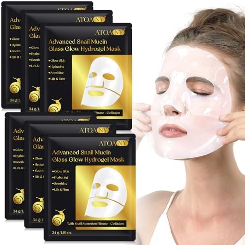 Amazon.com : COSRX Advanced Snail Mucin Glass Glow Hydrogel Face Masks ...