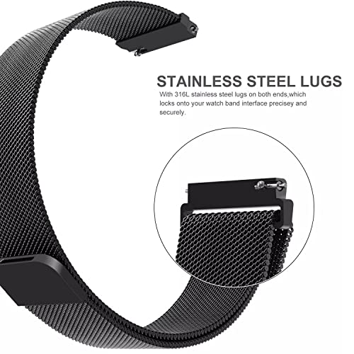 AONES Magnetic Loop Watch Strap Compatible for Boult Drift Plus Metal ...