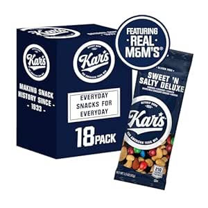 Amazon.com: Kar’s Nuts Sweet ‘N Salty Deluxe Trail Mix, 1.5 oz Individual Snack Packs – Bulk ...