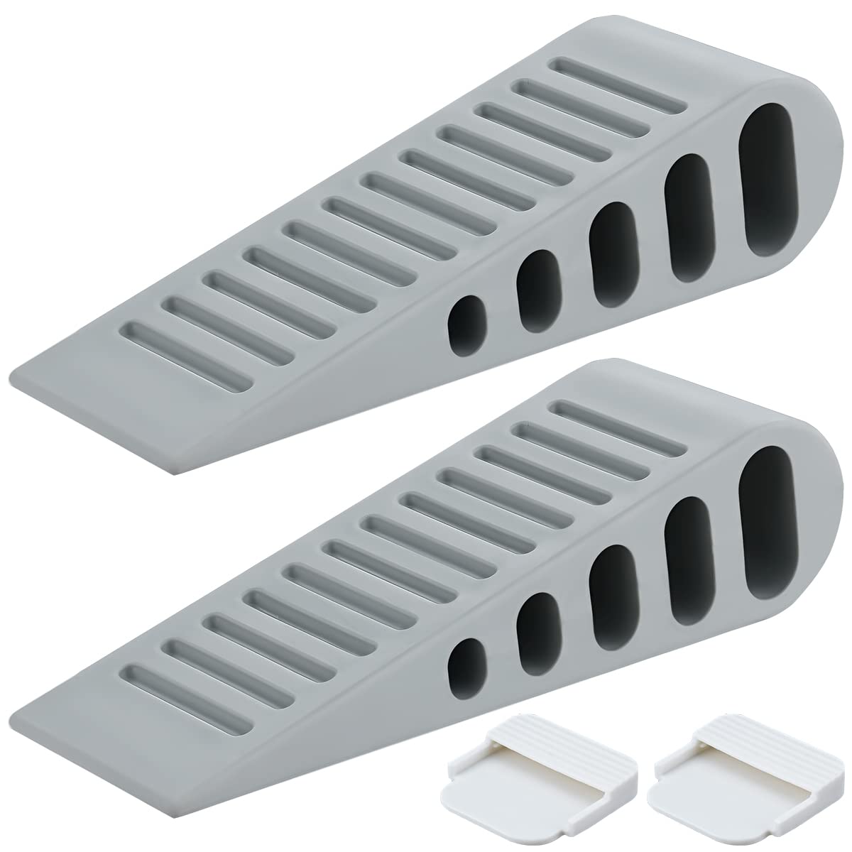Amazon.com: JQK Rubber Door Stopper Wedge, Grey 2 Pack Soft TPR Premium ...