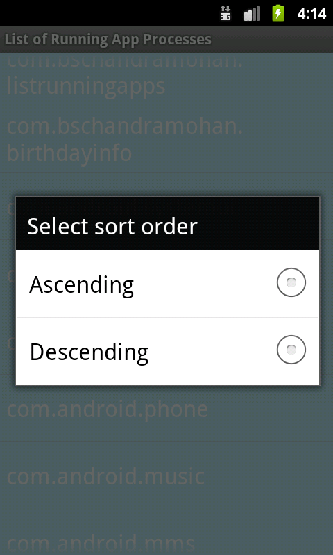 List Running App Processes - App on Amazon Appstore