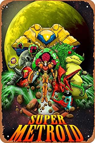 Amazon.com: Libalght Metroid Prime Game Poster Vintage Gaming Art Tin ...