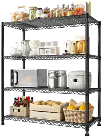 Amazon.com: REIBII 45.5''W Storage Shelves Wire Shelving, 5 Tier Pantry ...