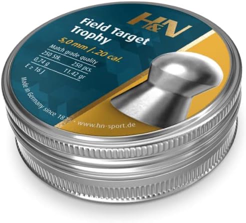 H&N Field Target Trophy .20 Pellets Tin of 250 Airgun Pellets : Amazon ...