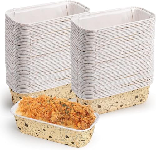 Buy SMARTBUYER 10 Pack Paper Loaf Pan, 7.5 x 3 x 2 inch Disposable Loaf ...