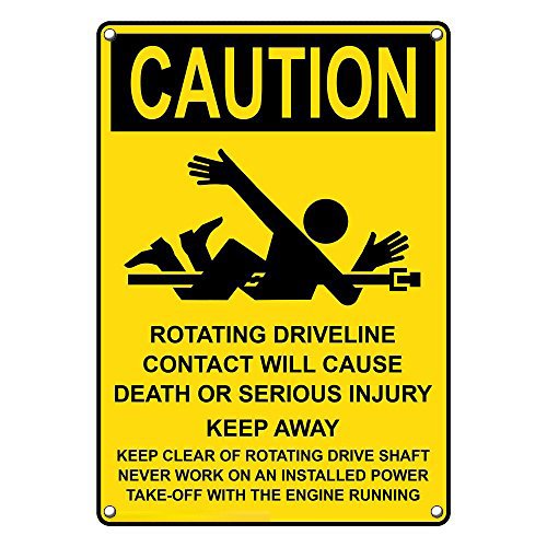 Amazon.com: Weatherproof Plastic Vertical OSHA Caution Rotating ...