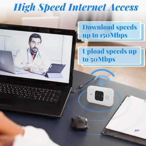 Portable WiFi, 4G Mobile Hotspot for Travel, MF800-2 Hotspot Device ...