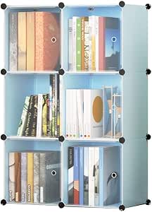 Amazon.com: Bookshelf Plastic Bookshelf Simple Free Combination ...