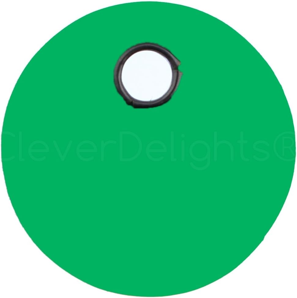 100 Pack - CleverDelights Green Plastic Tags - 1" Round - Tear-Proof ...