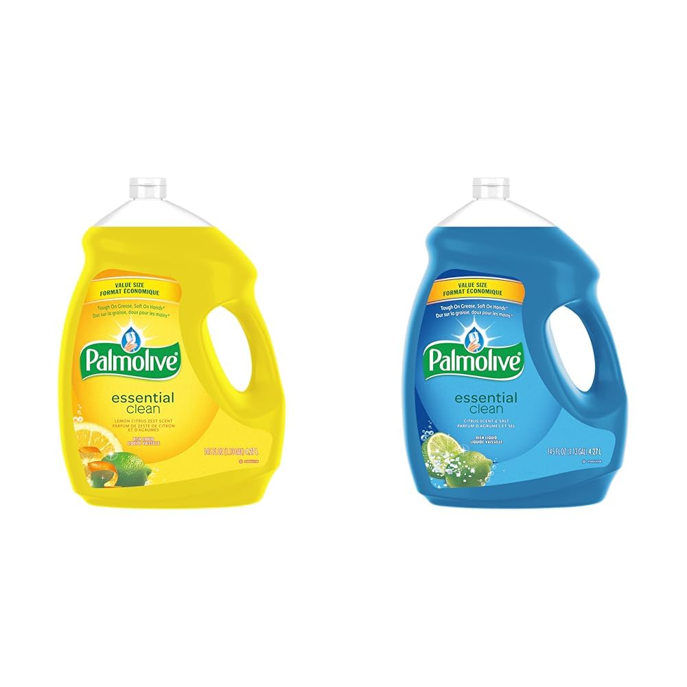 Palmolive Essential Clean Liquid Dish Soap, Lemon Citrus Zest Scent - 4 ...