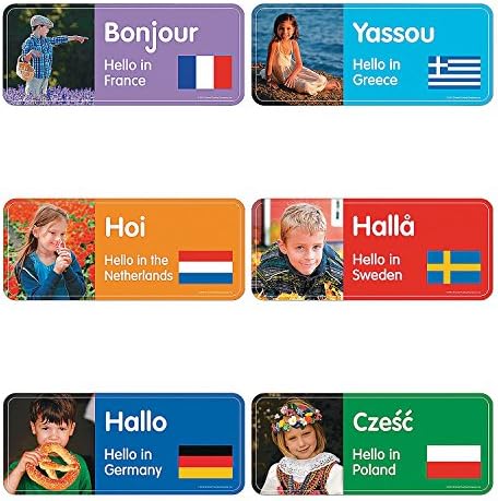 Amazon.com: gisgfim 30Pcs Greetings from Around The World Cutouts ...