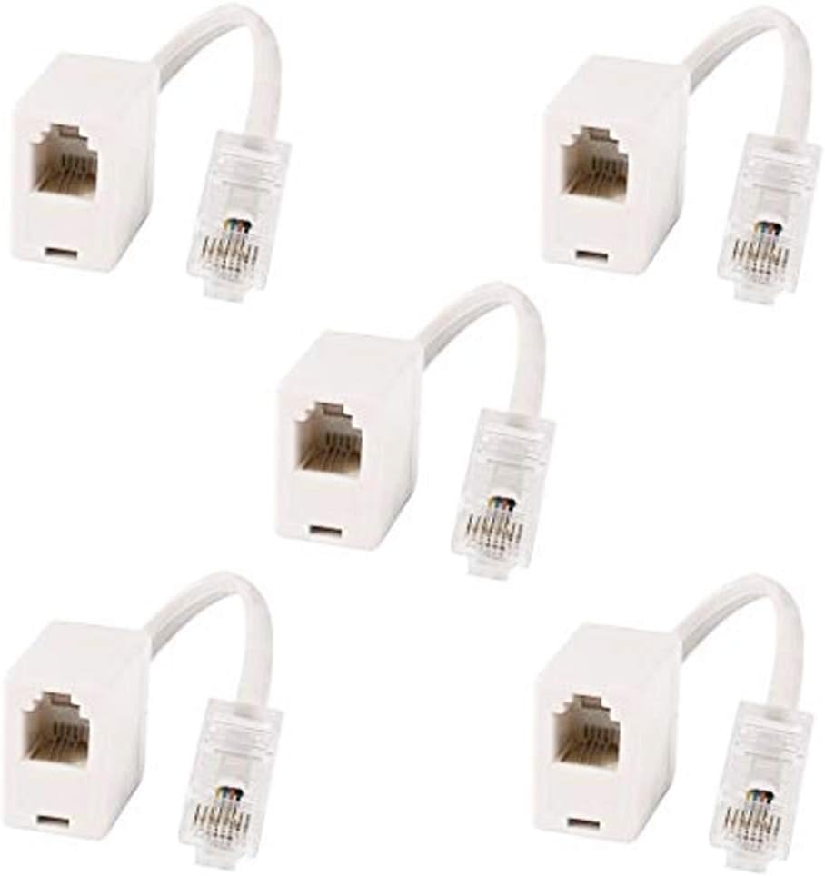 Yohii 5Pcs RJ45 to RJ11 Adapter Converter Connector M/F Cable ...