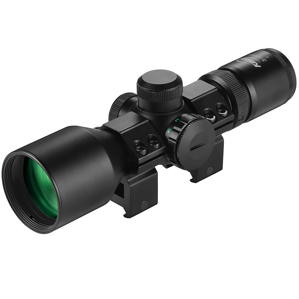 Paike 3-9x40 Compact Rifle Scope Tactical Rifle Optics Red Green ...