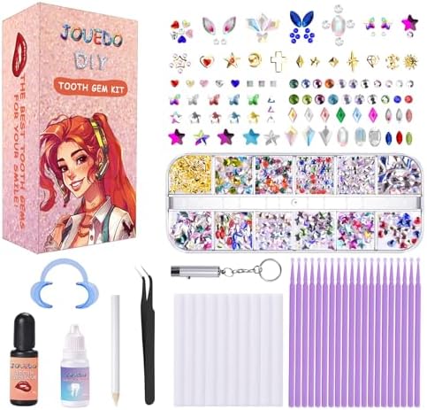 Amazon.com: Teeth Gem Kit, 550 PCS DIY Fashionable Crystals Tooth ...