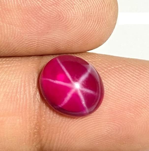Buy queenslands Pure original Star Ruby Stone Manik Gemstone Lab Certified 6.15 Carat 6.70 Ratti ...