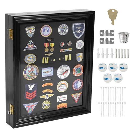 Snapklik.com : Pin Display Case In Metal, Shadow Box For Military Medals