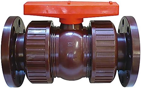 Amazon | HSバルブ HT-PVC HSボールバルブ VP606C フランジ式(自在型) 耐熱 Oリングバイトン 接続口径 40A ...