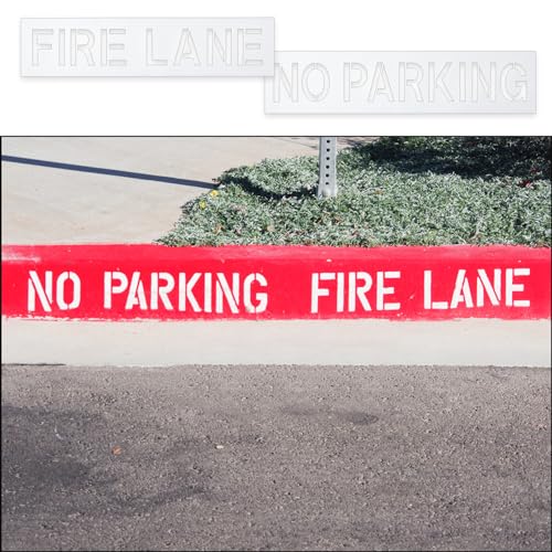 Snapklik.com : Fire Lane No Parking Stencil Set, 256x58 No Parking ...