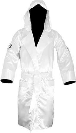 Amazon.com : CLETO REYES Satin Boxing Robe with Hood - X-Large - White ...