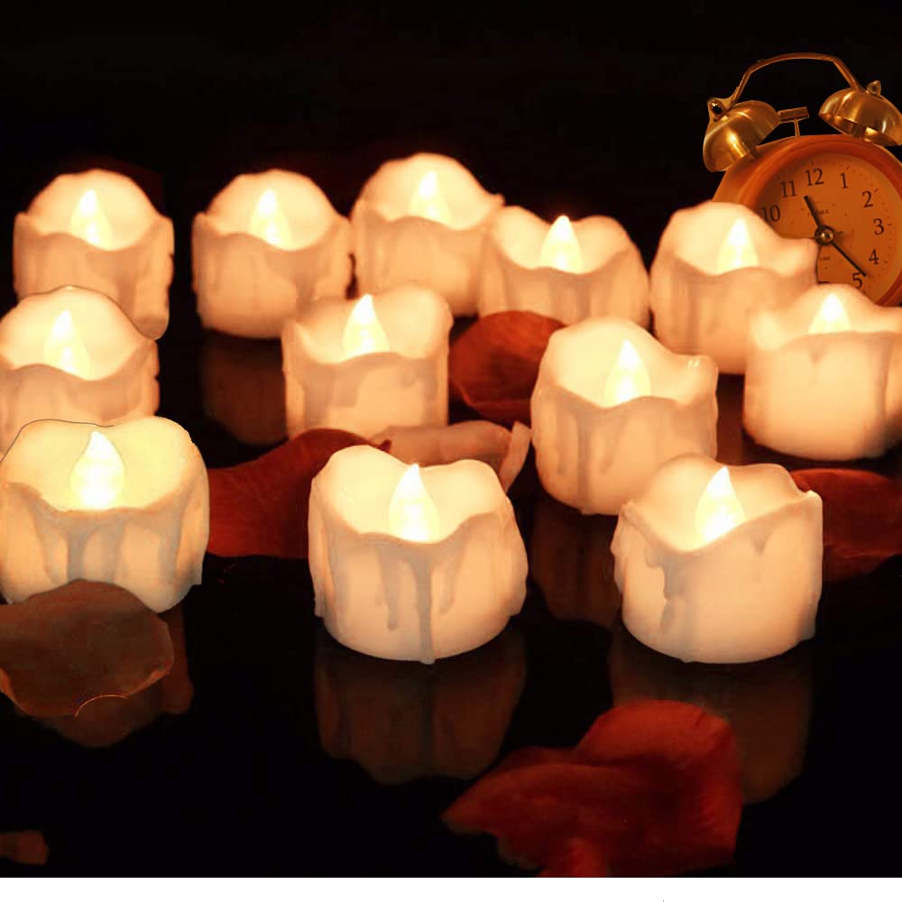 Amazon.com: LED Timer Candles, 12pcs Battery Operated Flickering ...