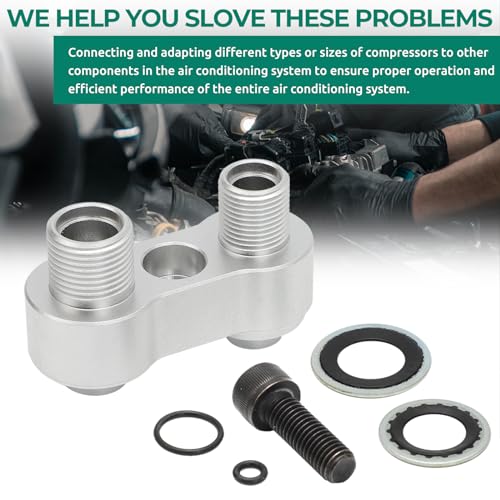 Snapklik.com : Motoparty AC Compressor Adapter For LS GM R4 Fitting CNC ...