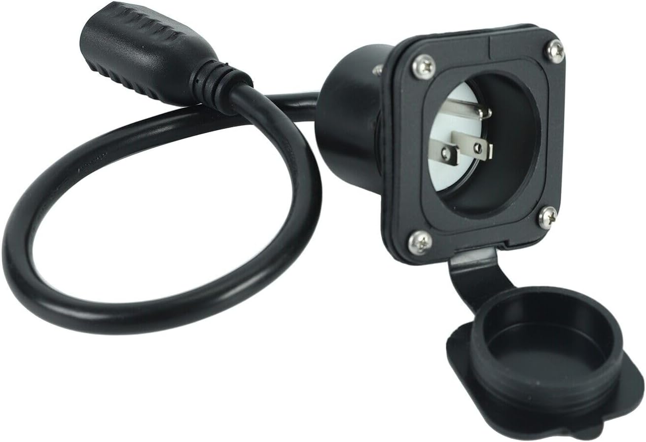 Amazon.com: smileracing 15 Amp Weatherproof AC Power Inlet Port Plug ...