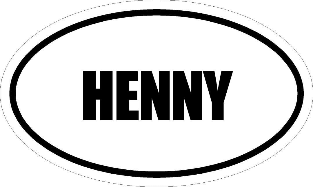 Amazon.com: Beach Graphic Pros 3" Printed Euro Style Oval Henny Decal ...