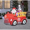 Amazon.com: Gemmy 086786862902 Santa Driving Fire Truck Christmas ...