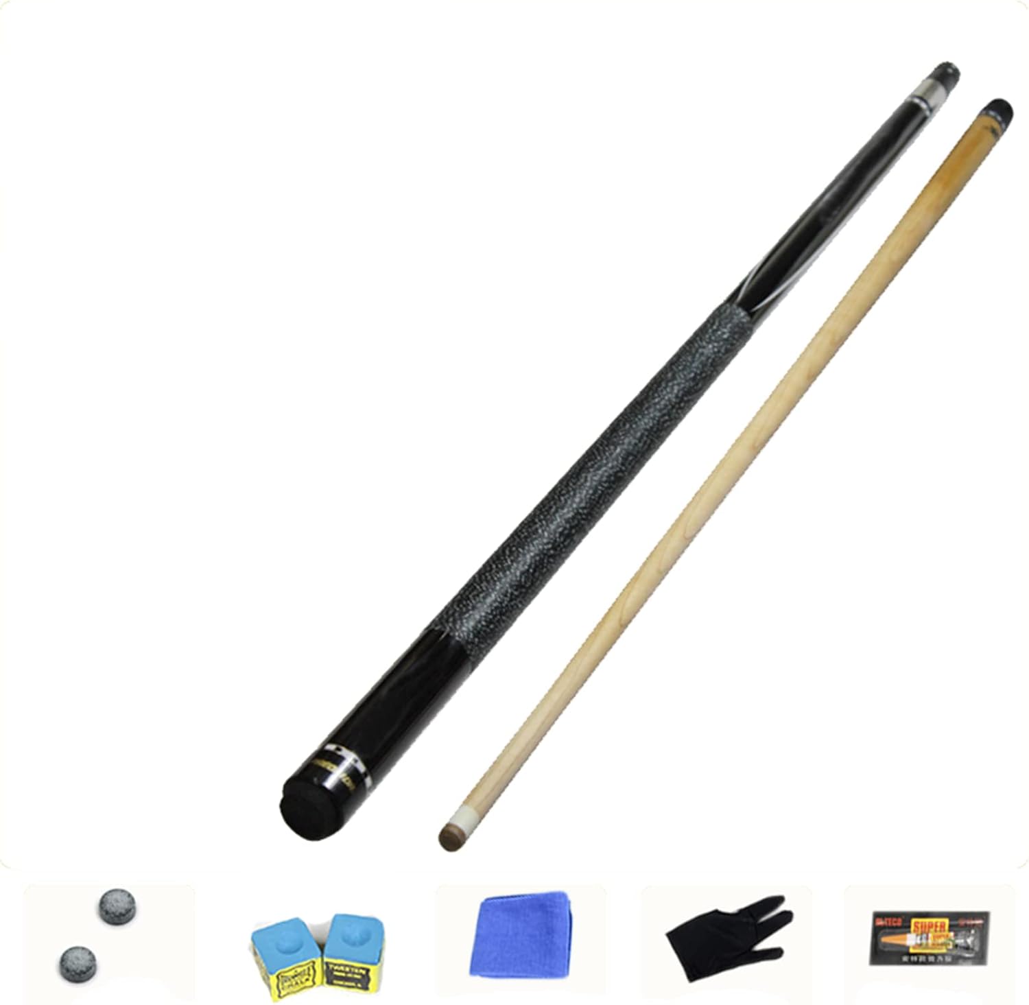 Amazon.com : Pool Cue Set,1/2 Split Billiard Stick 56 Inch 21 Oz Wooden ...
