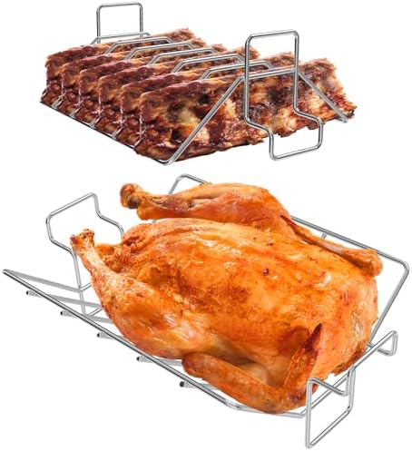 Amazon.com : EasiBBQ Rib Rack, Turkey Roasting Rack for Big Green Egg ...