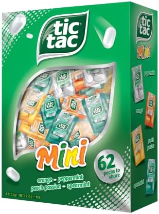 Amazon.com : Tic Tac Mini Mints, Variety Share Pack 62 Pack, 211g ...