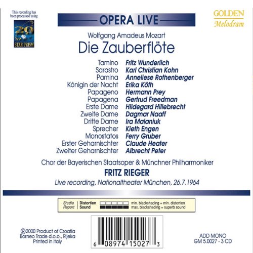 Die Zauberflöte (München 1964) - Wolfgang Amadeus Mozart, Wunderlich ...