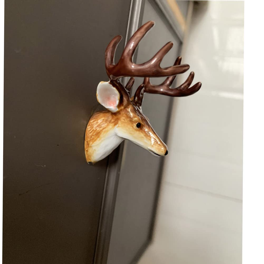 Deer Cabinet Knobs Deer Drawer Knob, Cast Brass Deer Furniture Knob,