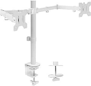 VIVO Dual Ultrawide Monitor Desk Mount, Heavy Duty Fully Adjustable Steel Stand, Holds 2 ...